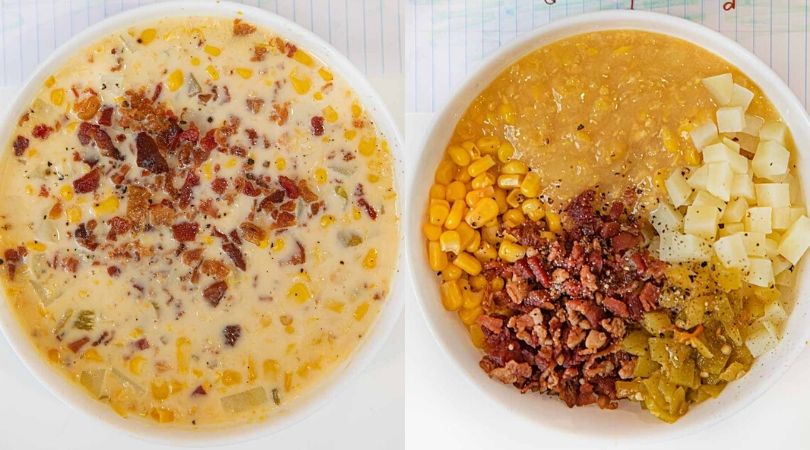 Microwave Bacon and Potato Corn Chowder - Dorm Room Cook