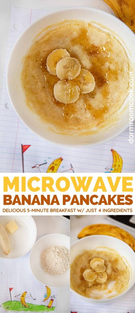 Microwave Banana Pancakes Recipe (Single Serving!) - Dorm Room Cook