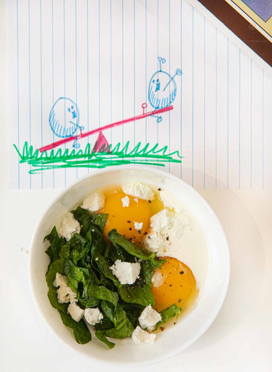 Microwave Spinach and Feta Omelette Recipe - Dorm Room Cook