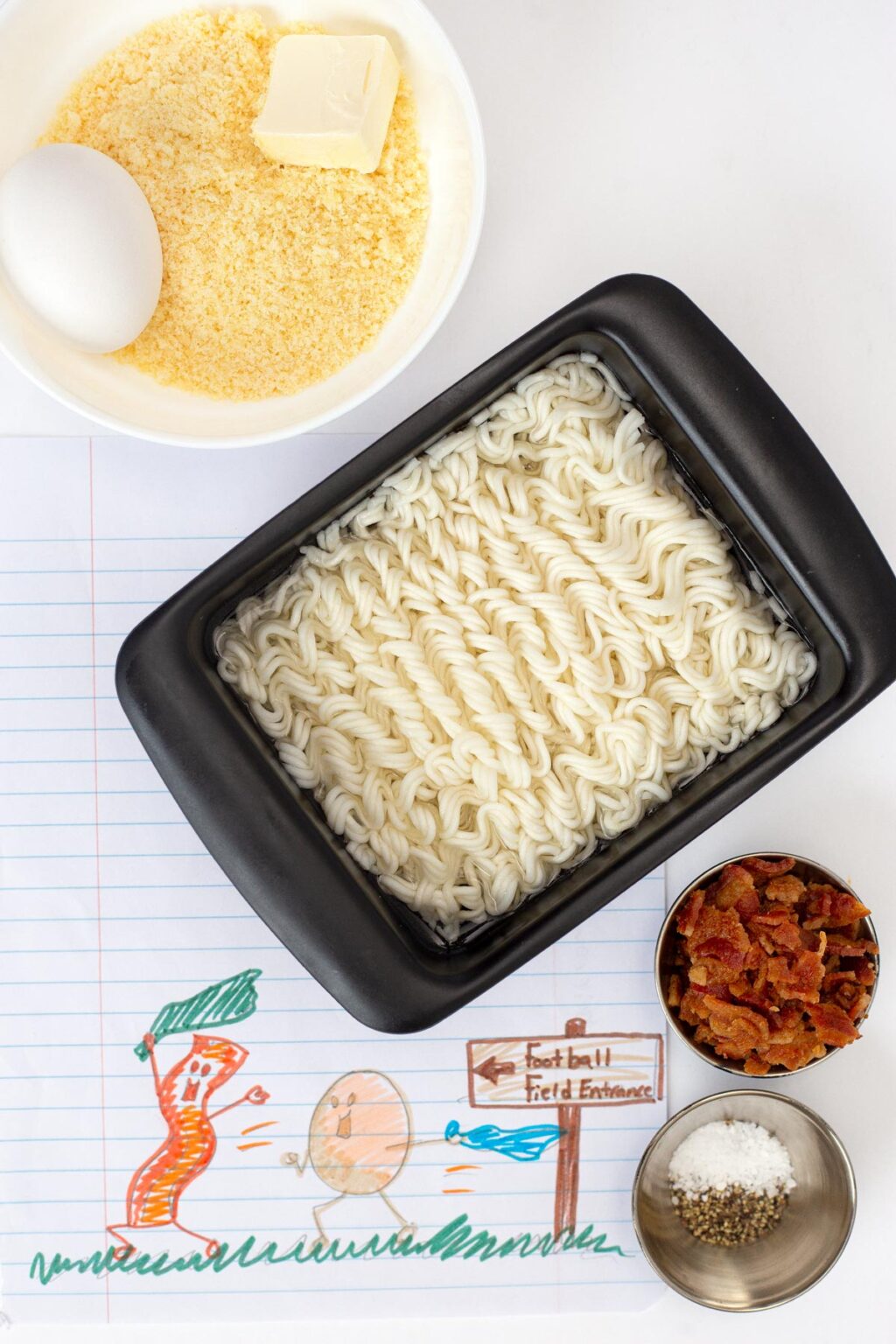 Microwave Bacon Ramen Carbonara (Easy Dorm Food!) - Dorm Room Cook