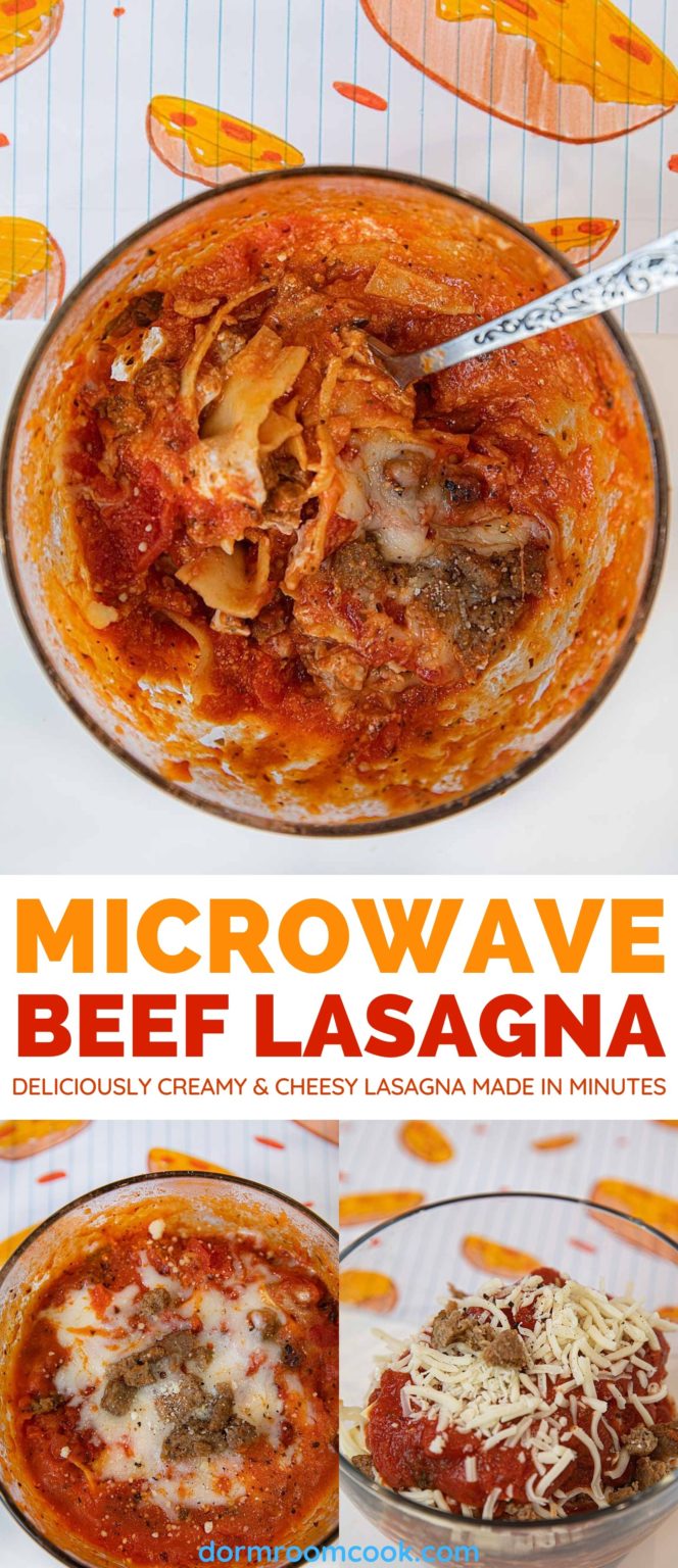 Microwave Cheesy Beef Lasagna - Dorm Room Cook